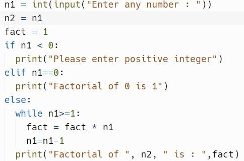 Python Program To Find Factorial Of A Number 7 Cs Ip Learning Hub