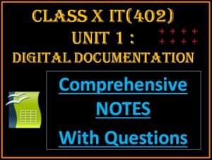 Comprehensive Digital Documentation Class 10 Notes using LibreOffice ...